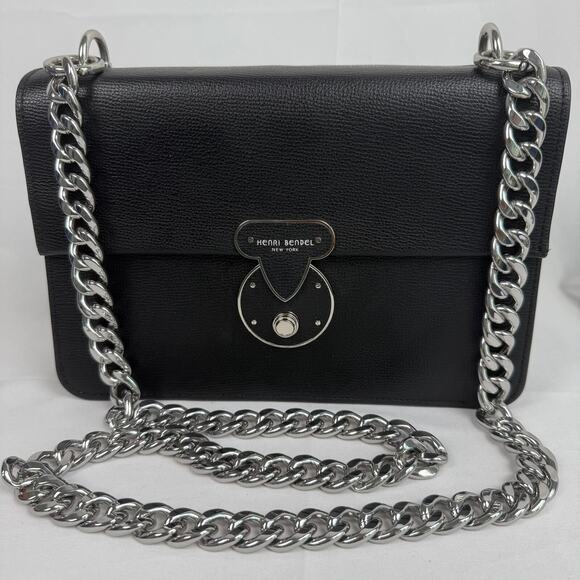 henri bendel | Bags | Henri Bendel Black Warren St Chain Monogram ...
